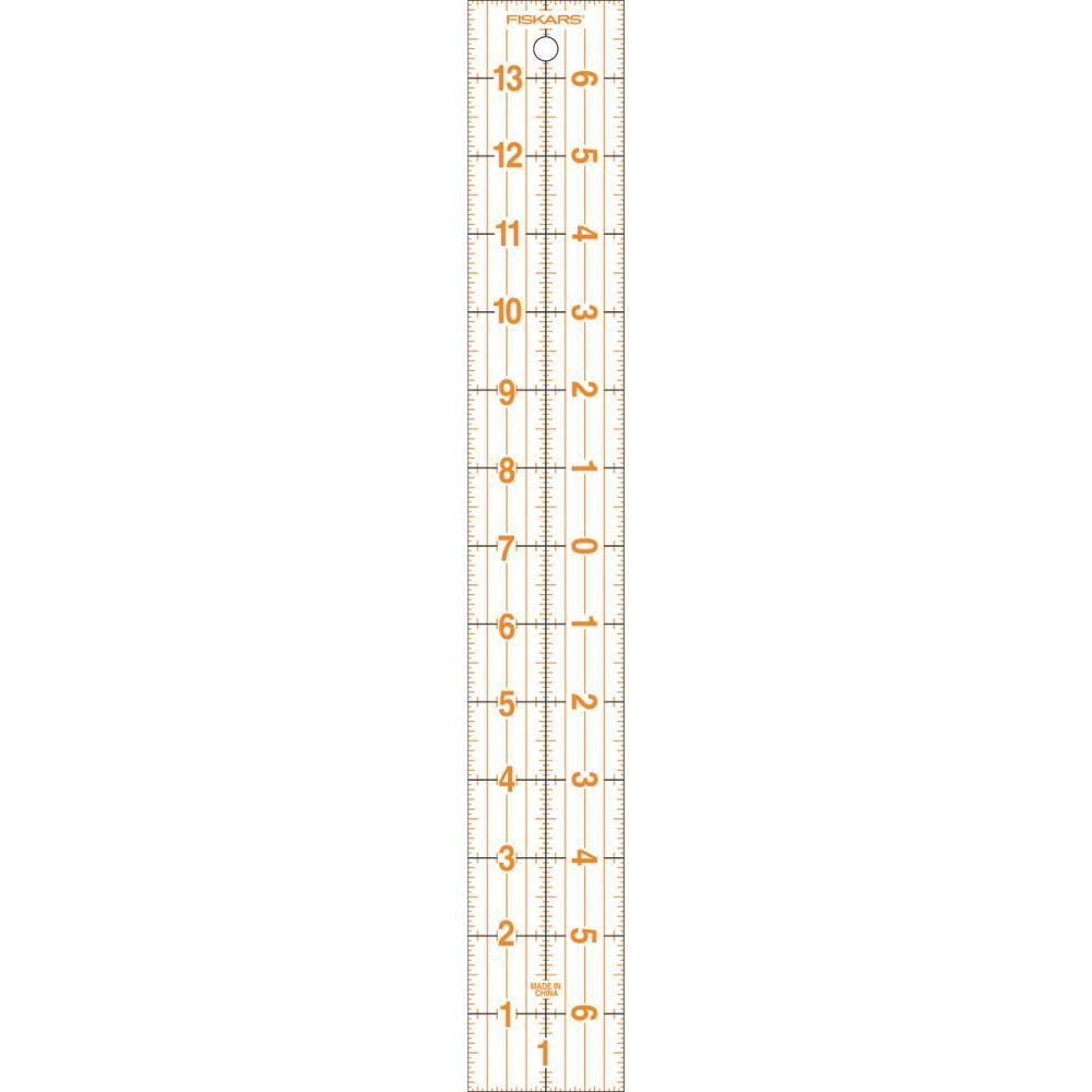 Fiskars 2x14 Inch Acrylic Centering Ruler - Mile Ten Sewing