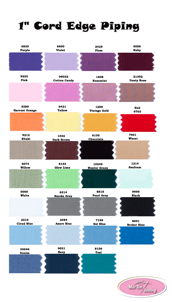 Piping Color Code Chart