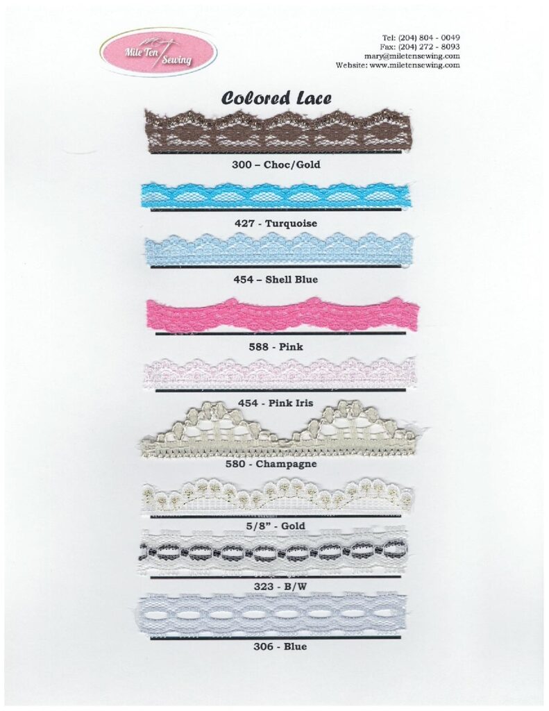 Colored Lace - Mile Ten Sewing
